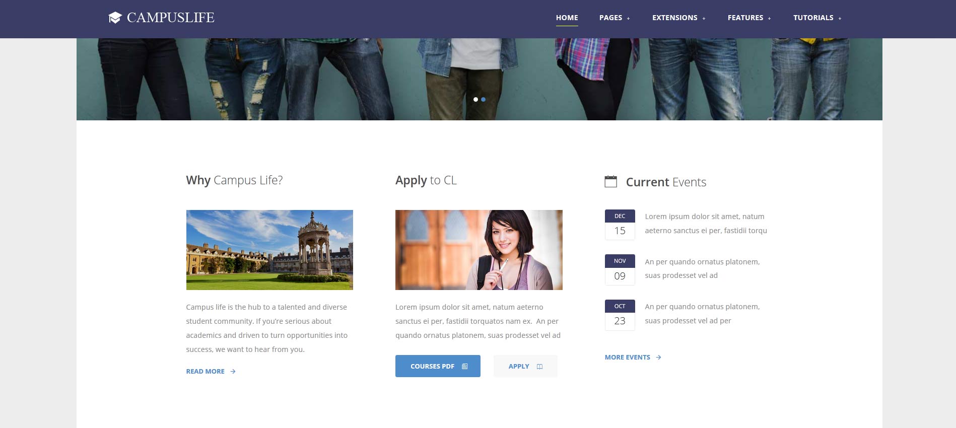 Template Specific Options